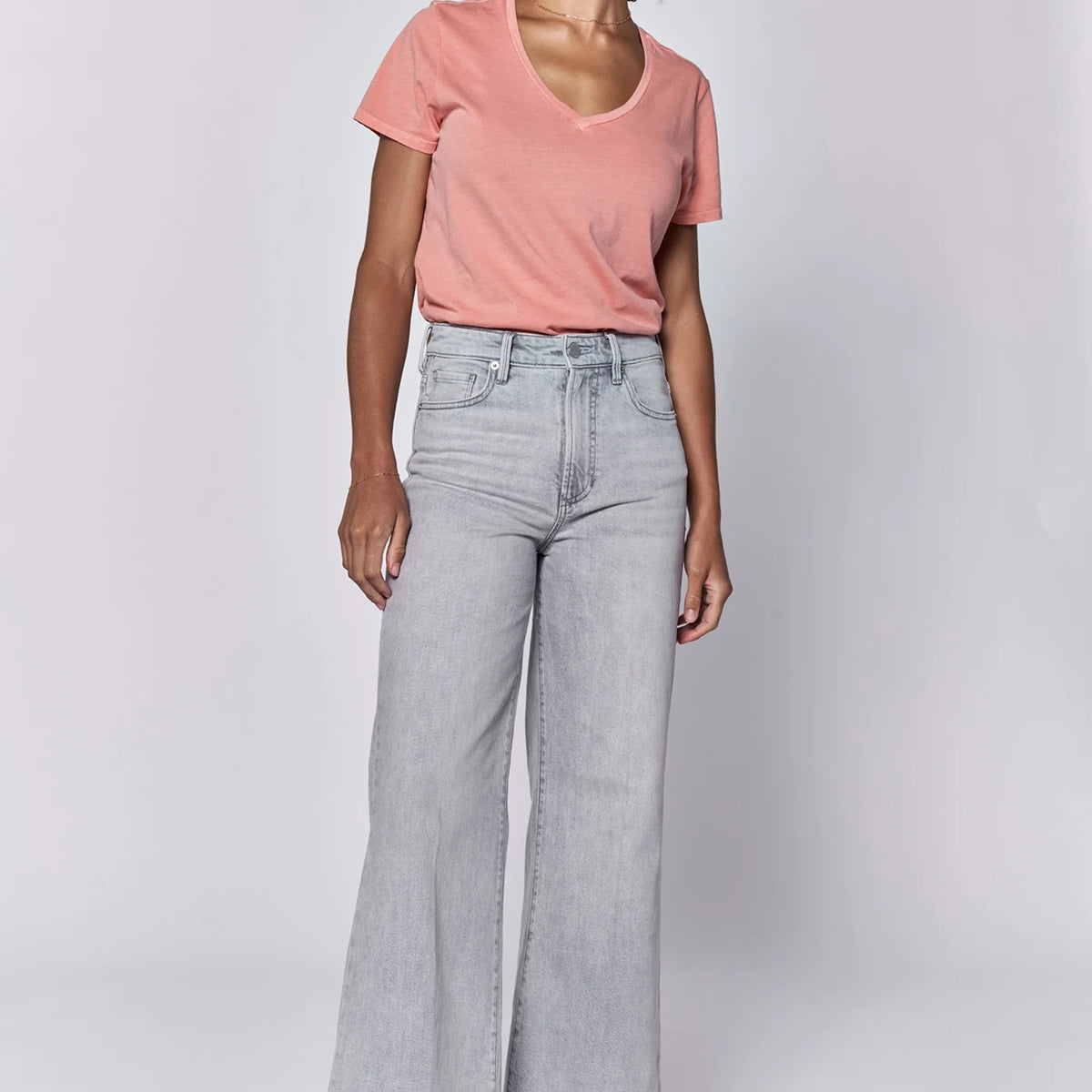 Fiona High Rise Wide Leg Flare with Clean Hem – Blue Gardenia Boutique